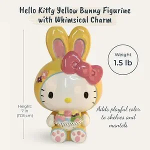 Blue Sky Clayworks | Holiday | Hello Kitty Yellow Easter Bunny Figurine ...